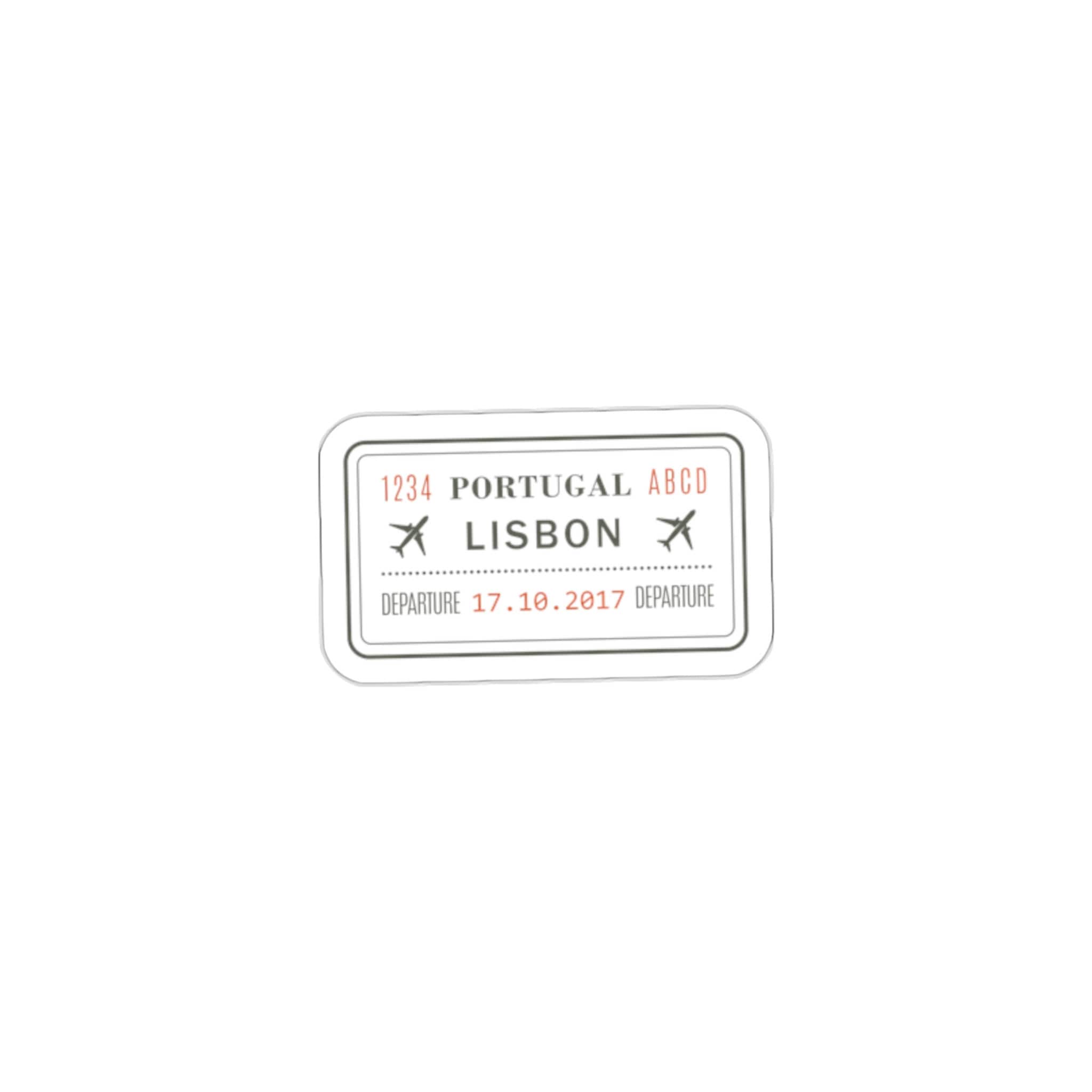 Portugal Passport Stamp | Die-cut Stickers | Lisbon Portugal Sticker ...