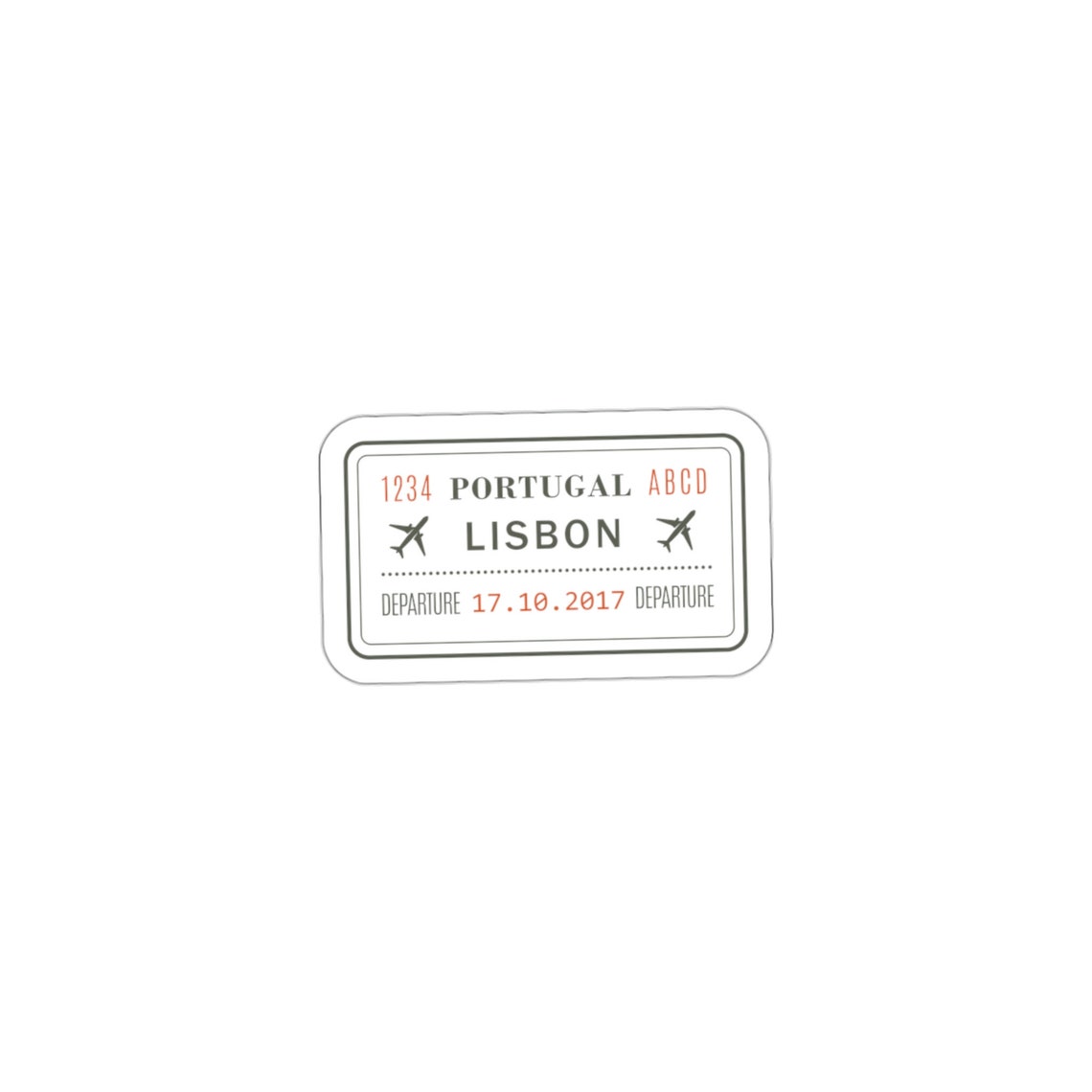 Portugal Passport Stamp | Die-cut Stickers | Lisbon Portugal Sticker ...