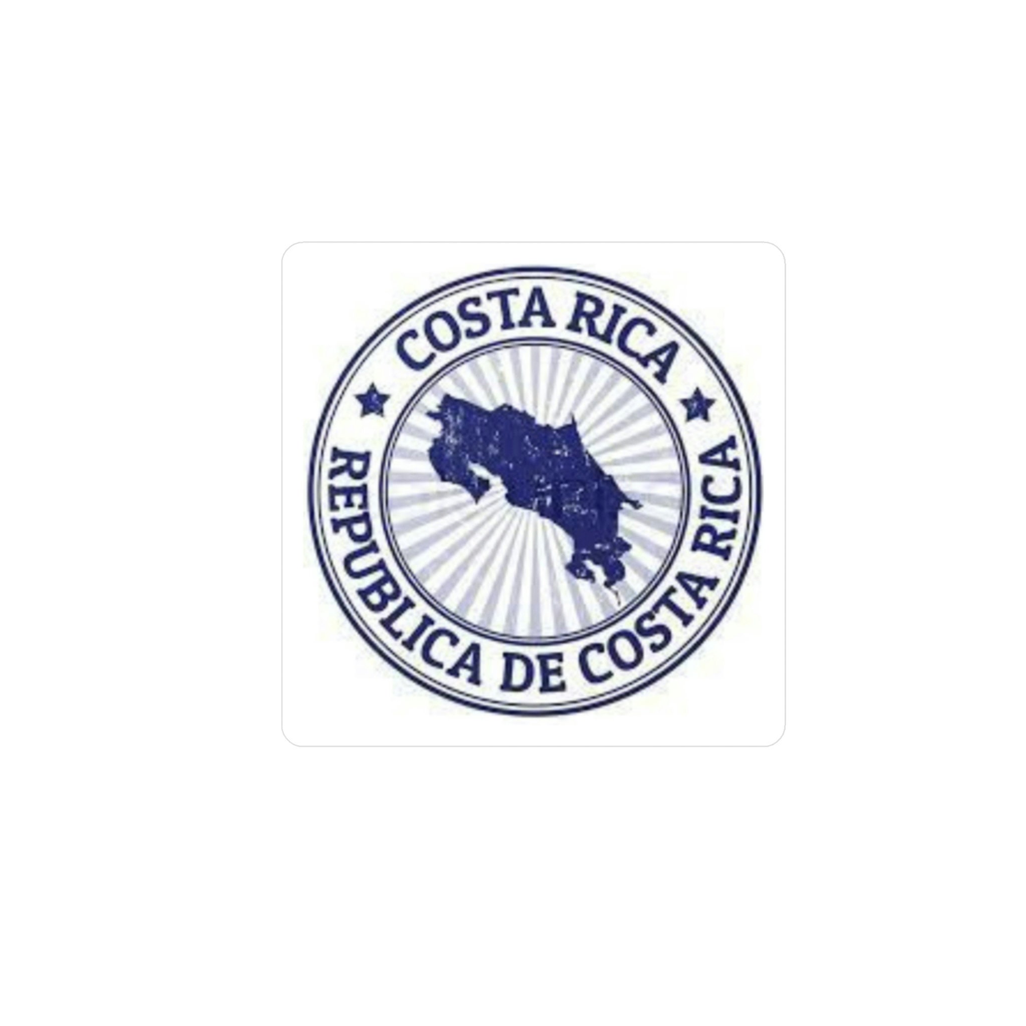Costa Rica Passport | Stamp Die-cut Stickers | Travel Sticker ...