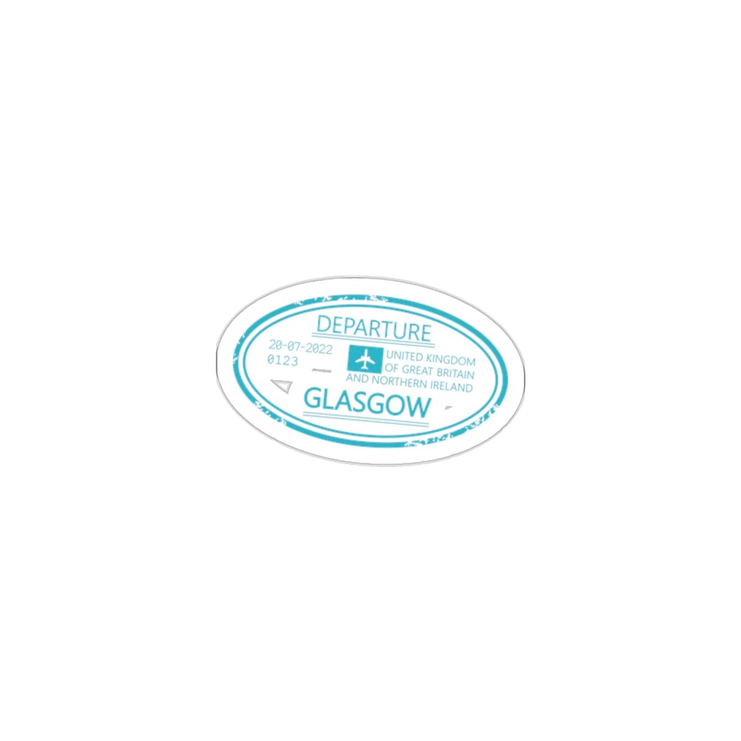 Glasgow Passport Stamp Sticker | Travel Adventure Decal - Etsy