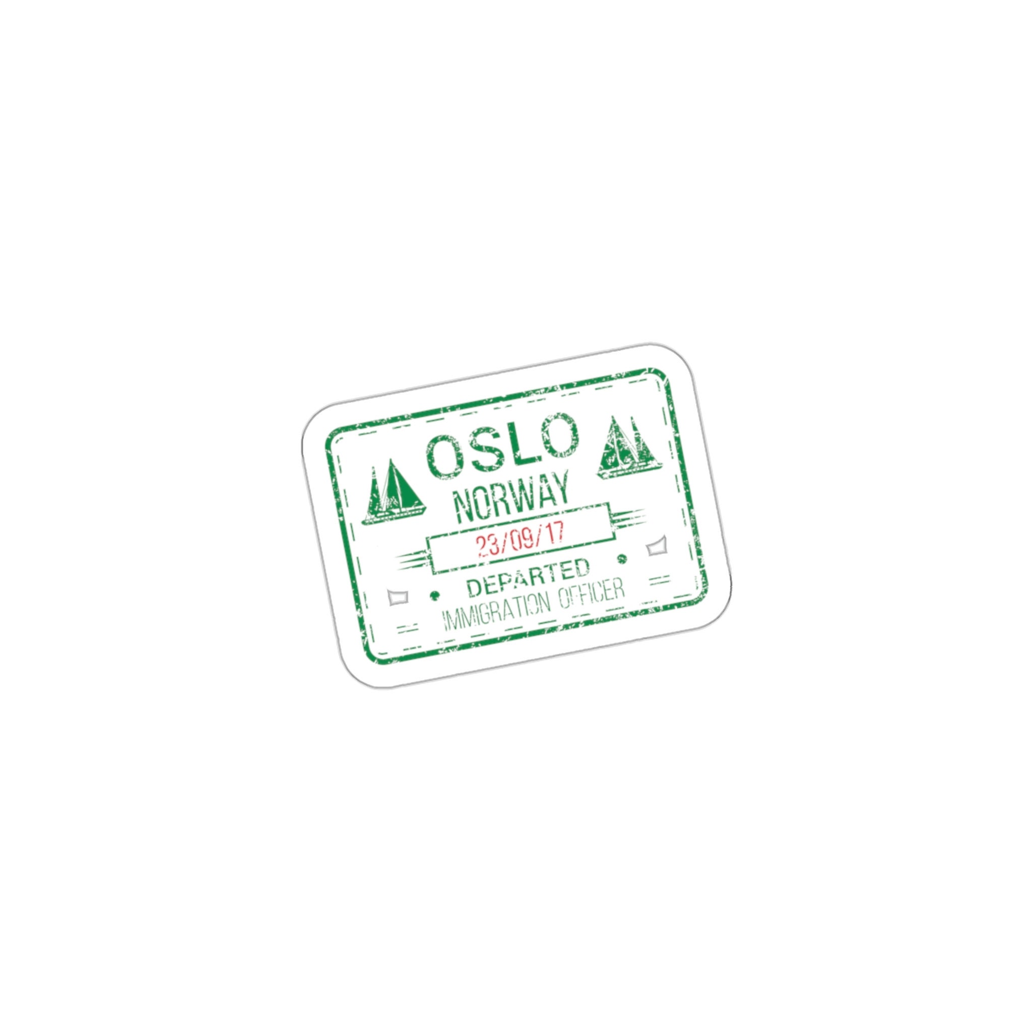 Oslo Norway Passport Stamp Sticker | Travel Adventure Decal - Etsy