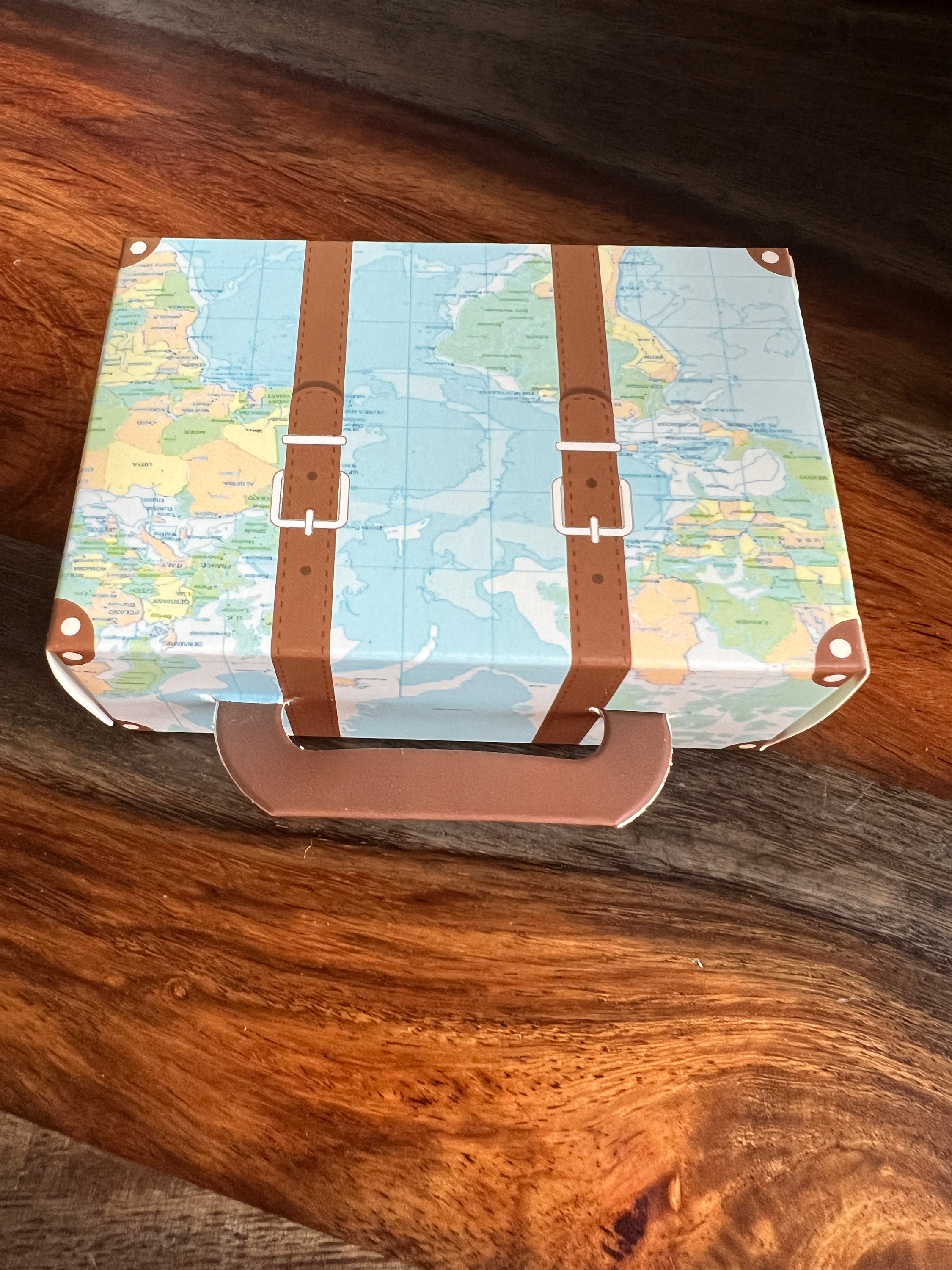 Suitcase Boxes Favor Boxes Travel Boxes Candy Box Travel Themed Party Favors World Map Luggage ...