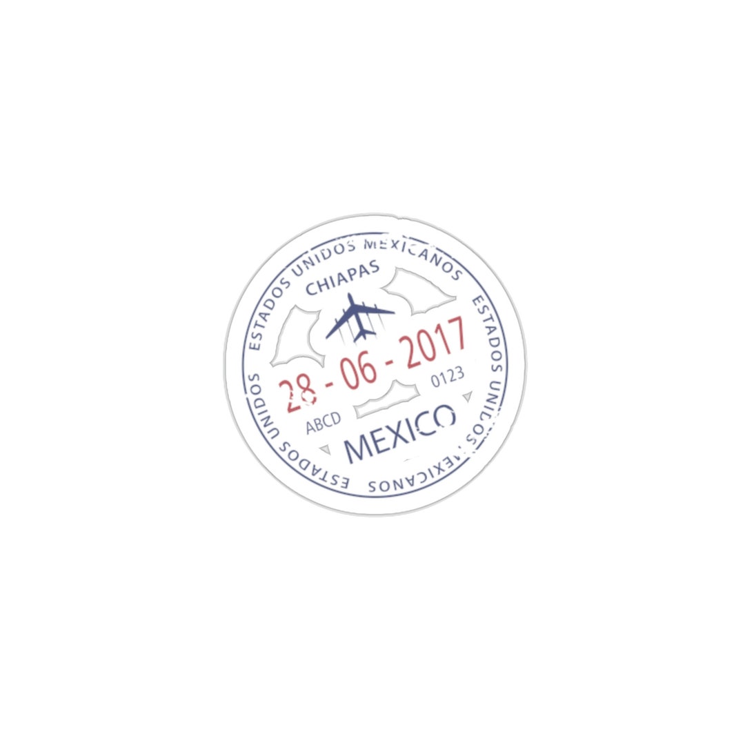 Mexico Passport Stamp | Die-cut Stickers | Mexico Sticker | Travel ...