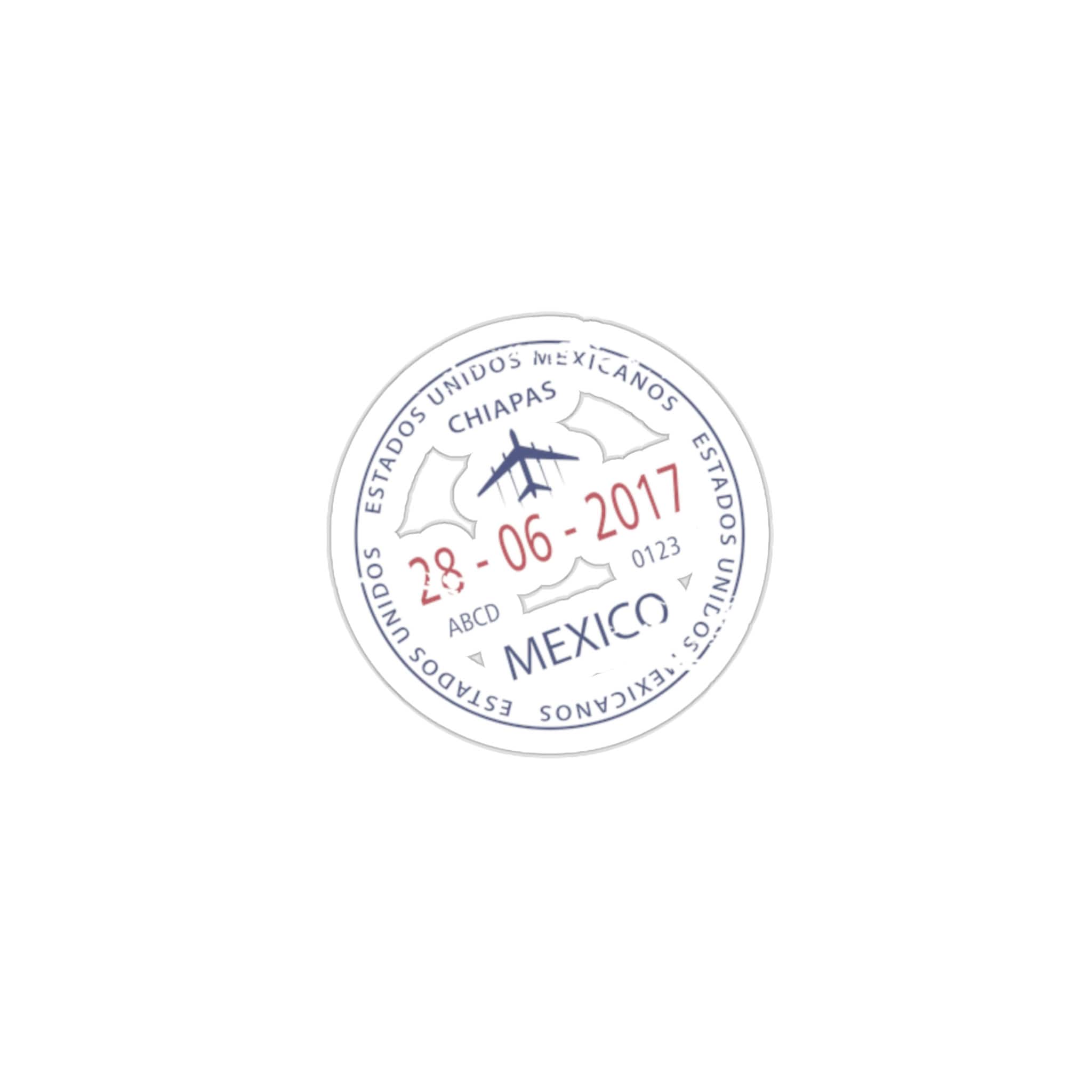 Mexico Passport Stamp | Die-cut Stickers | Mexico Sticker | Travel ...