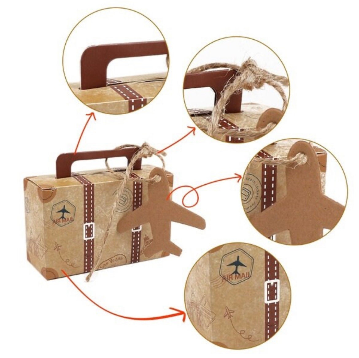 Suitcase Boxes Favor Boxes Travel Boxes Candy Box Travel Themed Party ...