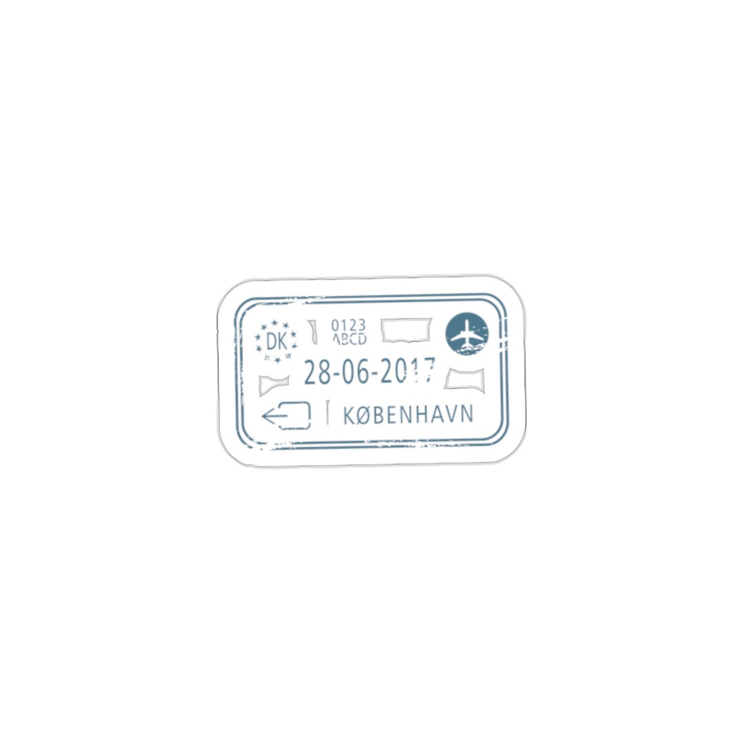 Denmark Passport Stamp | Die-cut Stickers | Denmark Sticker | Travel ...
