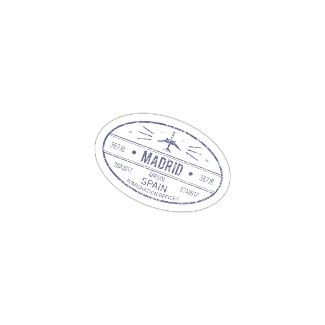 Spain Passport Stamp | Die-cut Stickers | Madrid Spain Sticker | Travel ...