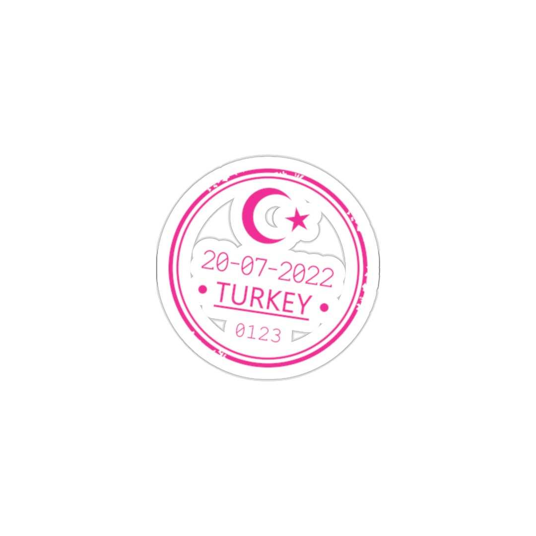 Turkey Passport Stamp | Die-cut Stickers | Turkey Sticker | Travel ...
