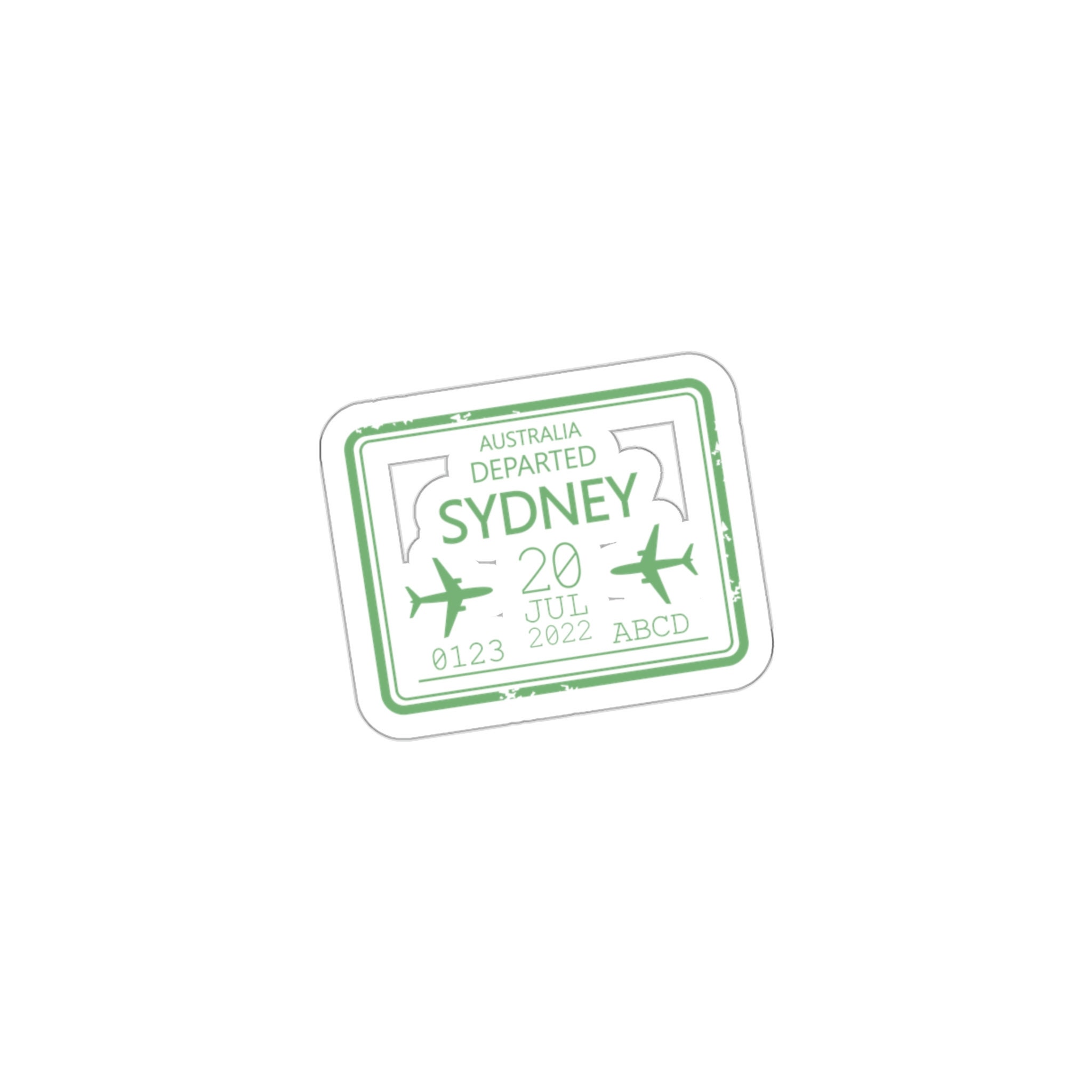 Australia Passport Stamp Die-cut Stickers Australia Sticker Travel ...