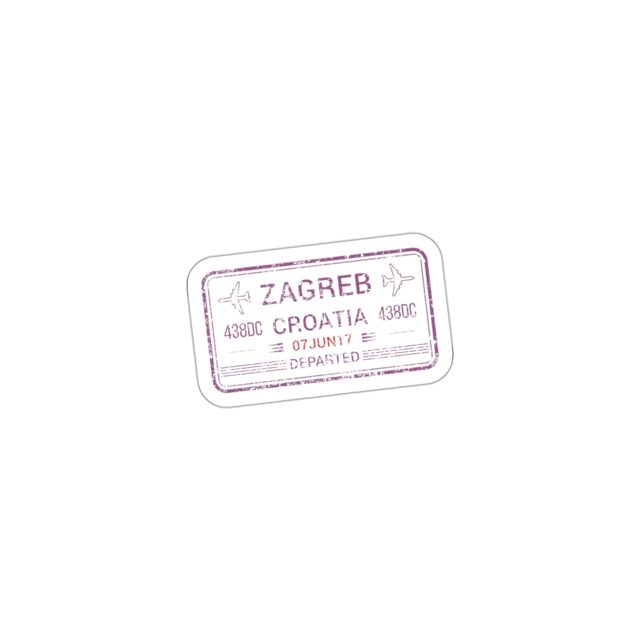 Croatia Passport Stamp | Die-cut Stickers | Croatia Sticker | Travel ...