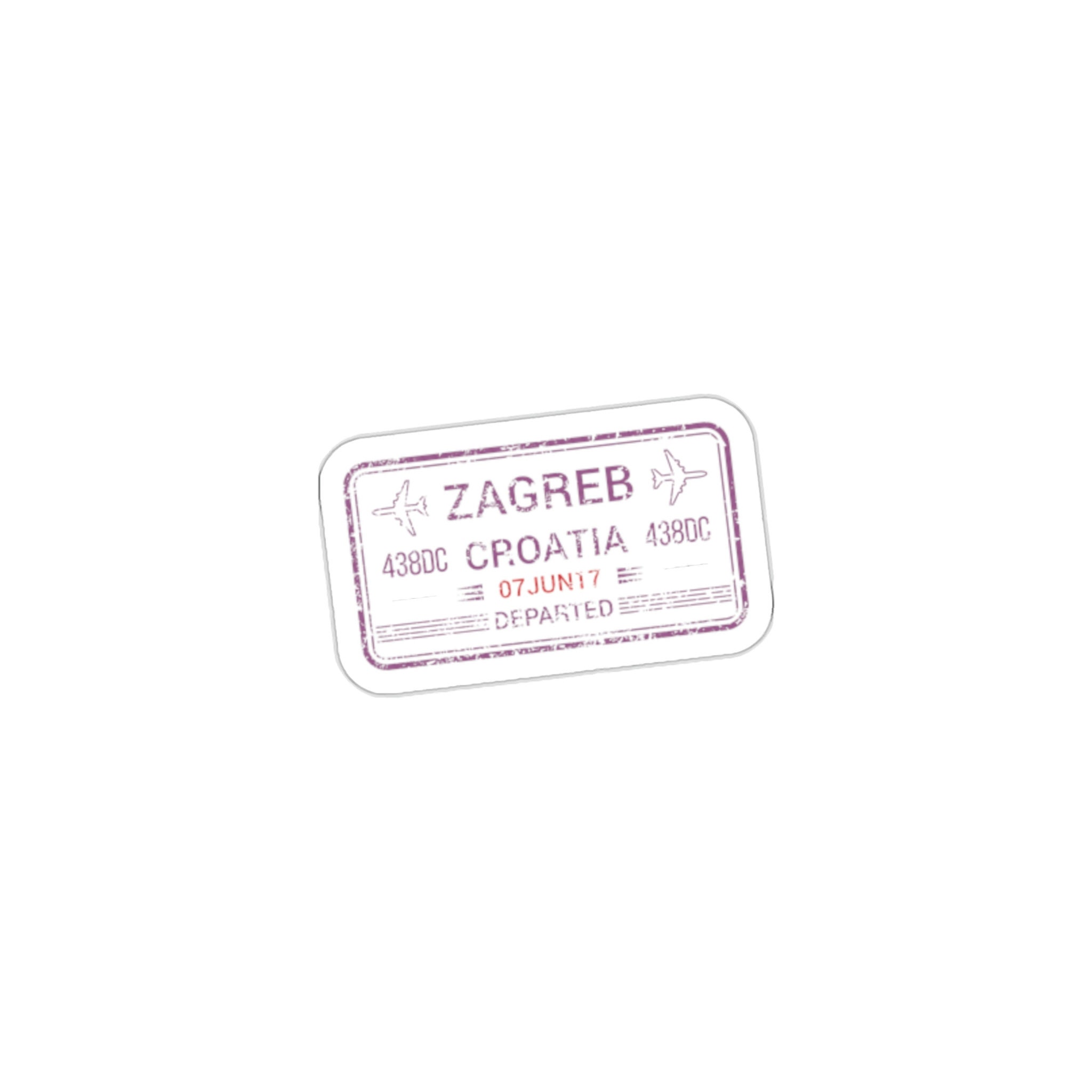 Croatia Passport Stamp | Die-cut Stickers | Croatia Sticker | Travel ...