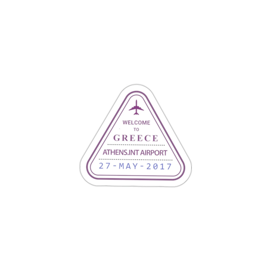 Greece Passport Stamp Sticker | Athens Travel Decal - Etsy