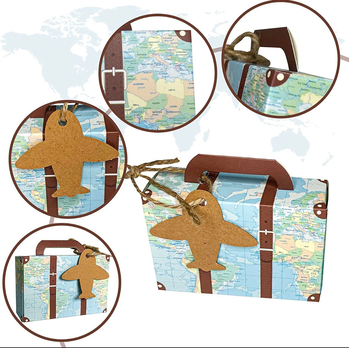 Suitcase Boxes Favor Boxes Travel Boxes Candy Box Travel Themed Party ...