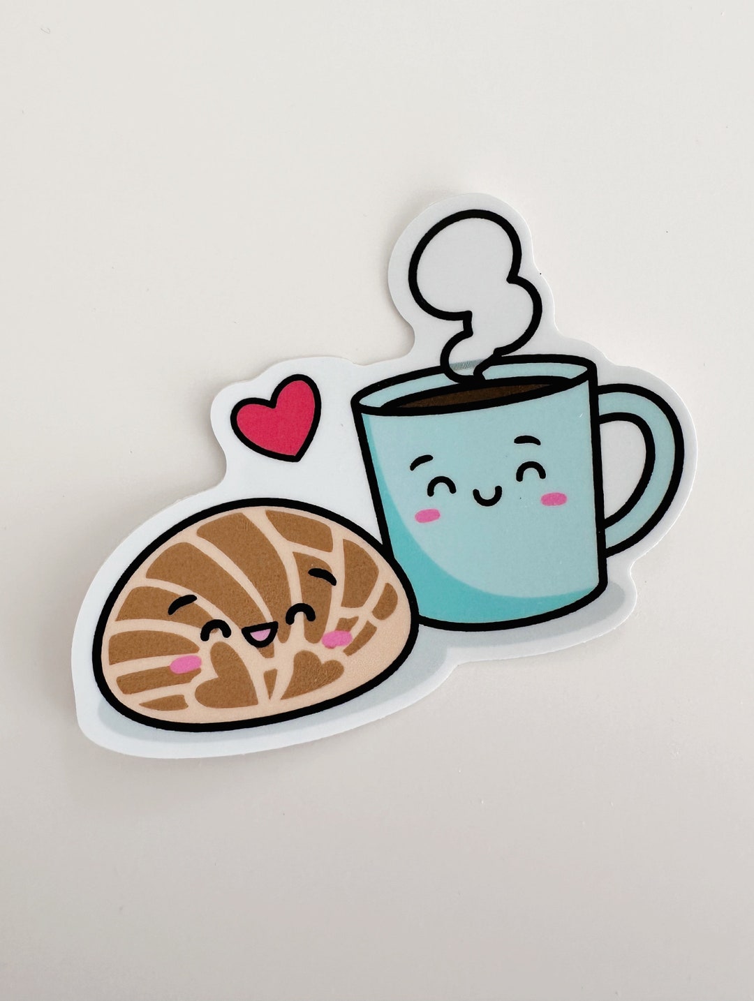 Pan Dulce Con Cafe Kawaii Vinyl Waterproof Weatherproof Sticker - Etsy