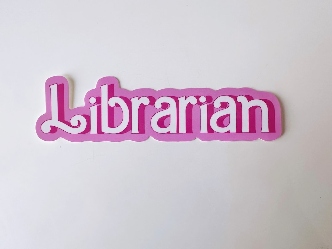 Cute Librarian Sticker - Vintage Retro Doll Pink Vinyl Weatherproof ...