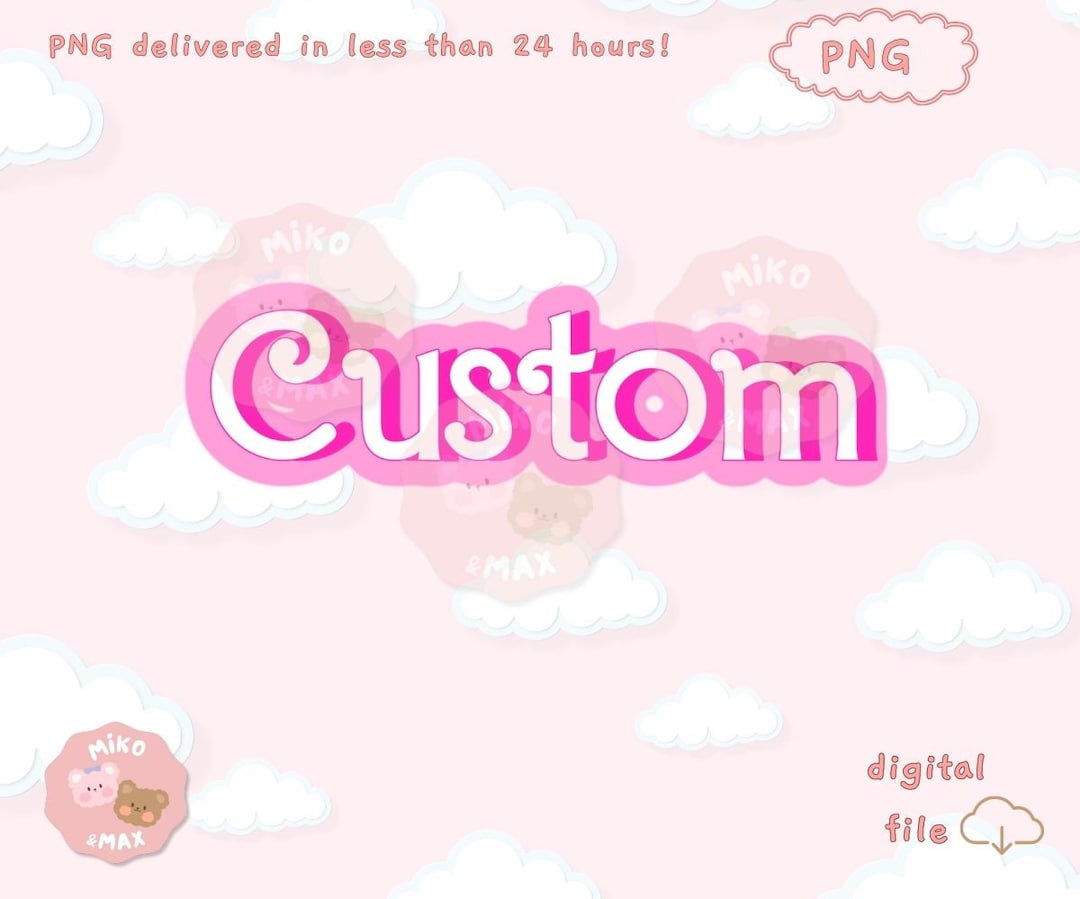 Digital File | 300 DPI | PNG | Custom Doll Font | Vintage Doll Font PNG ...