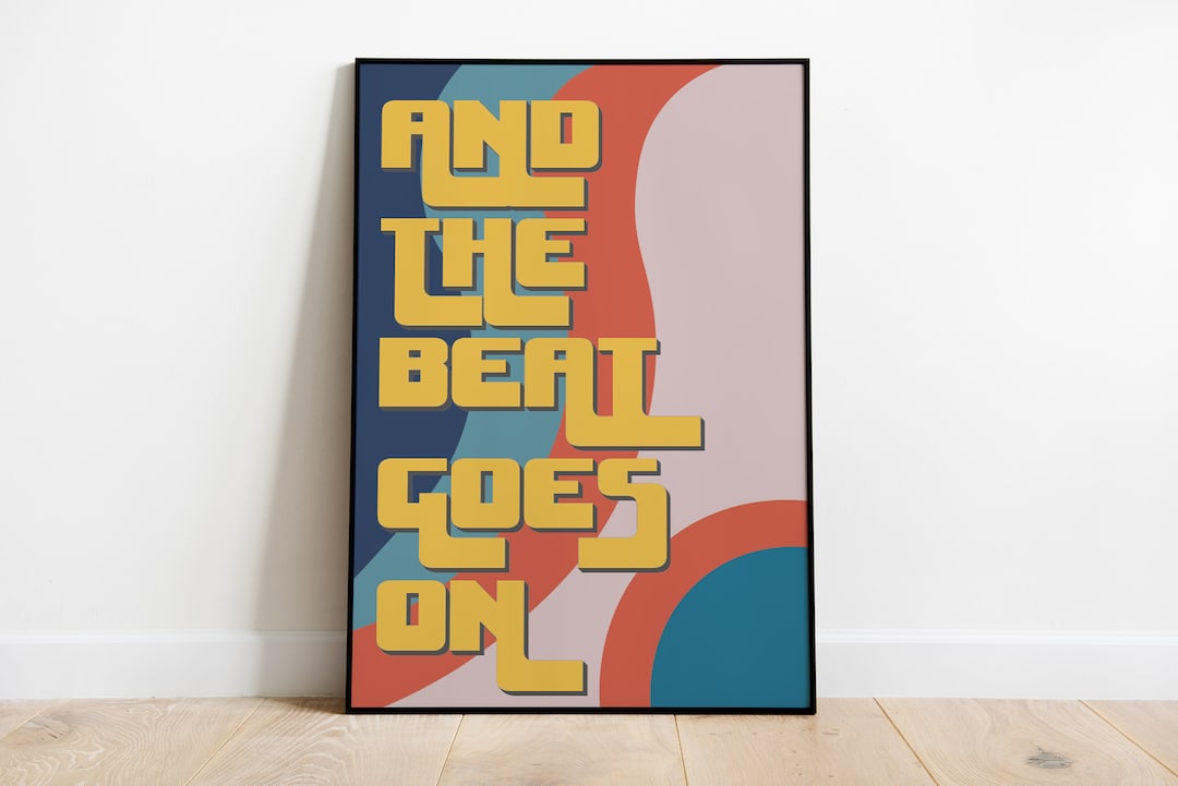 The Beat Goes on Retro 70s Disco Poster Music Print 70s Design ...