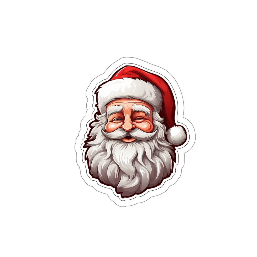 Santa Claus Sticker Santa Kiss-cut Stickers - Etsy