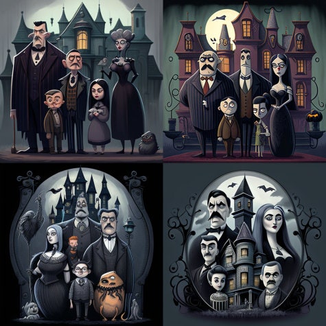 I Will Make a Family Addams Version of You and Your Family Digital Art ...