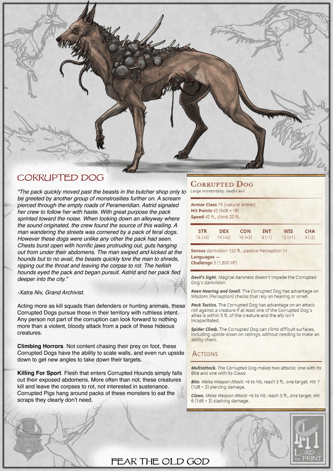 Corrupted Dog Miniature - Etsy