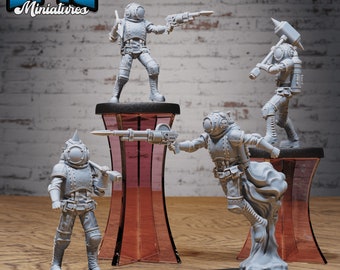 28mm Scale 3D Resin Printed Scuba Diver Four Miniature - Etsy