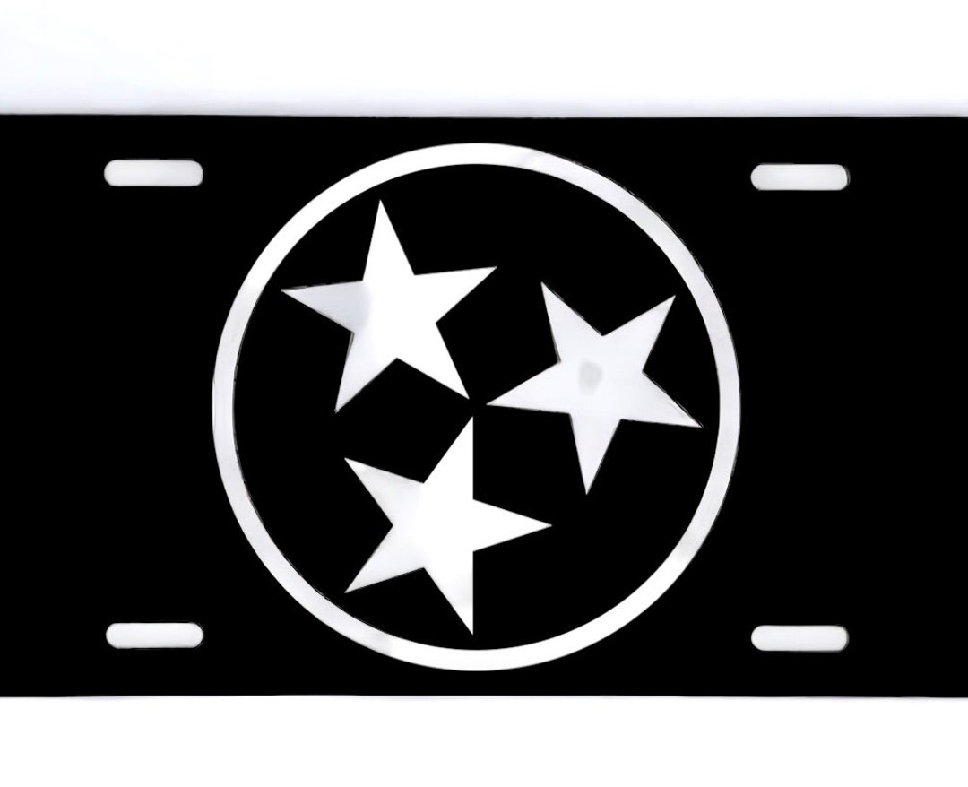 The State of the Tennessee Flag Emblem!! Aluminum Laser Engraved Front ...