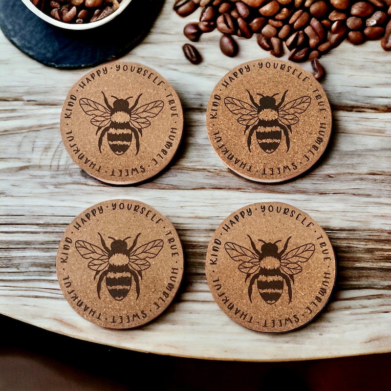 Bee Coasters - Etsy