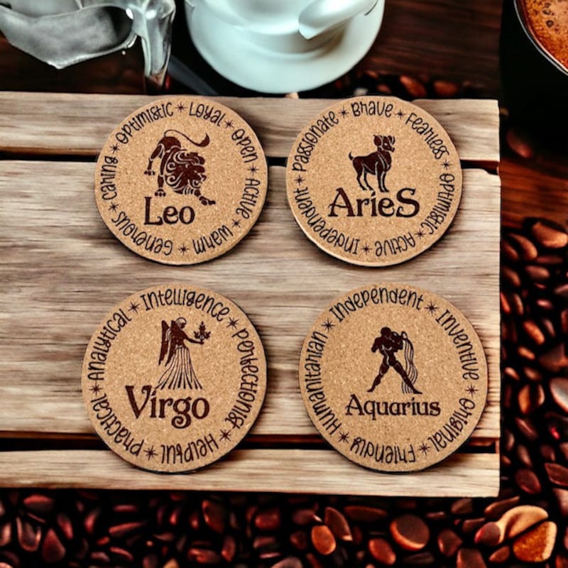 Zodiac Coaster - Etsy