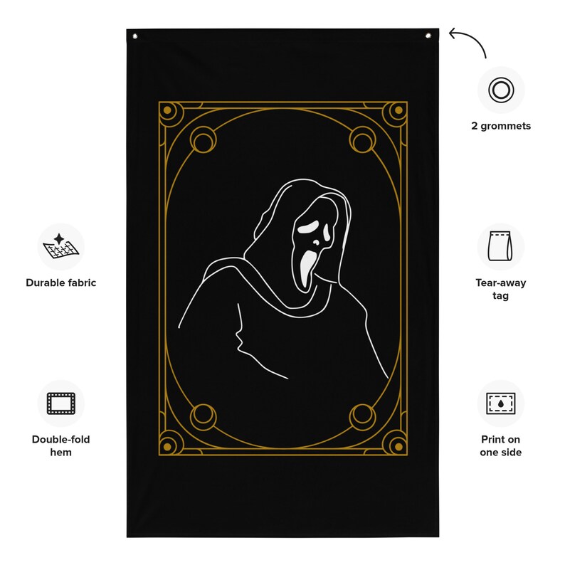 Spooky ghostface Hanging Banner Scream Movie - Etsy