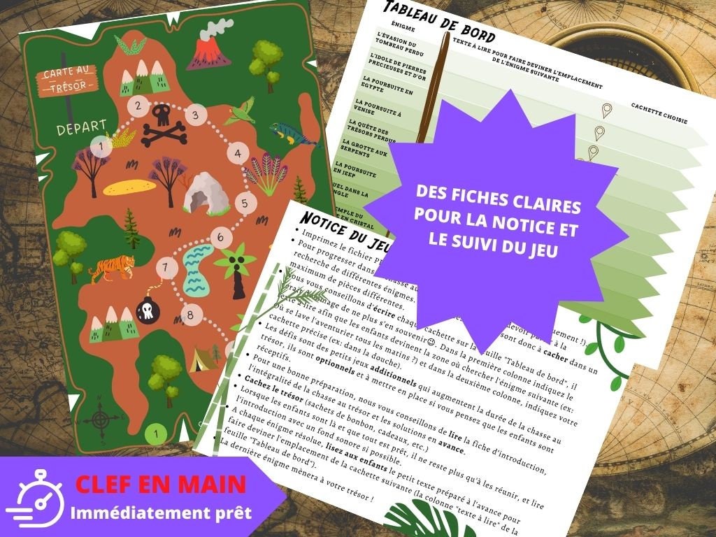5/6 Years Old TREASURE HUNT in French Adventurer Jungle Turnkey to ...