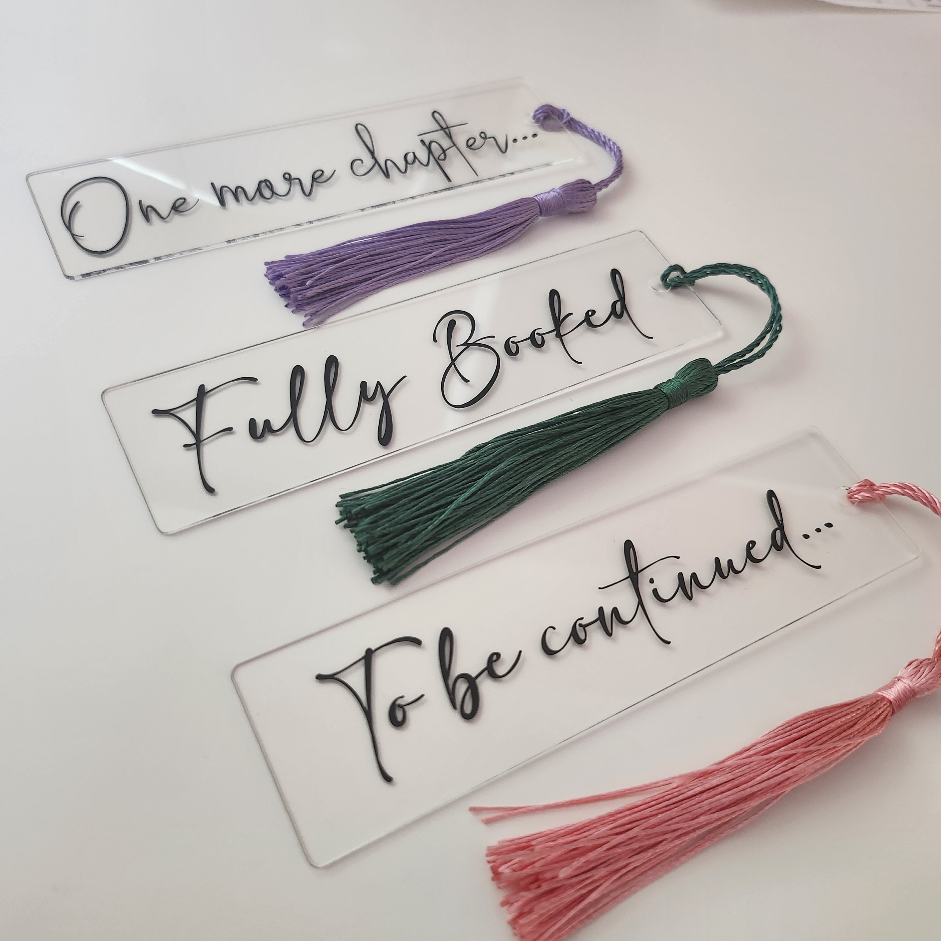 Acrylic Bookmark With Tassel Fun Phrases Perfect Gift for Book Lovers ...