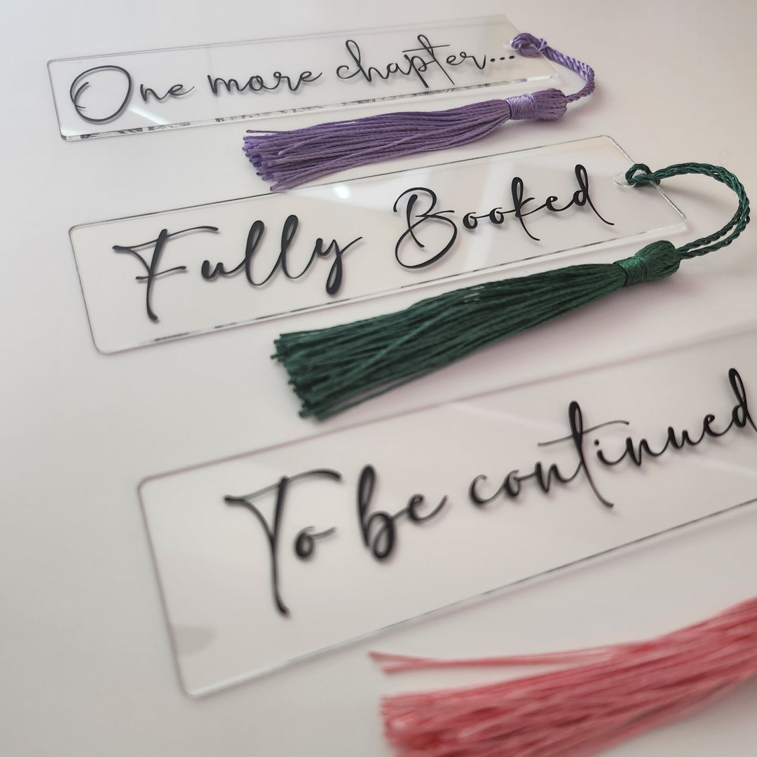 Acrylic Bookmark With Tassel | Fun Phrases | Perfect Gift for Book ...
