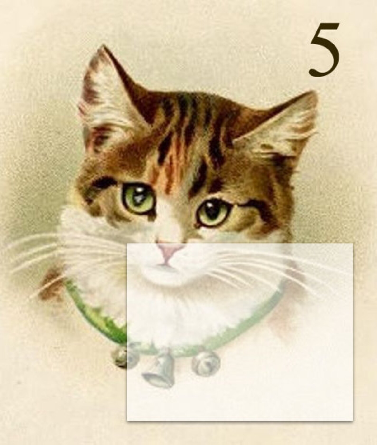Custom Personalized Fabric Cotton Applique Antique Victorian White Cat ...
