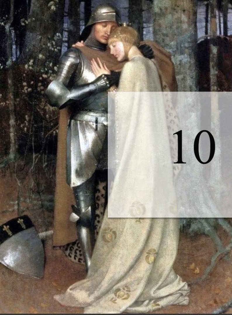 Fabric Panel Canvas Cotton Print Applique Vintage Medieval Knight ...