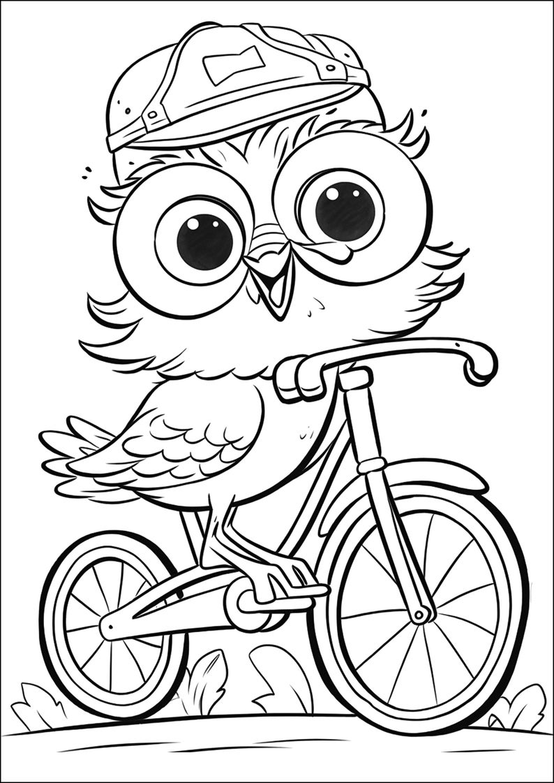169 Coloring Pages Cute Bird. Colouring Book PDF - Etsy