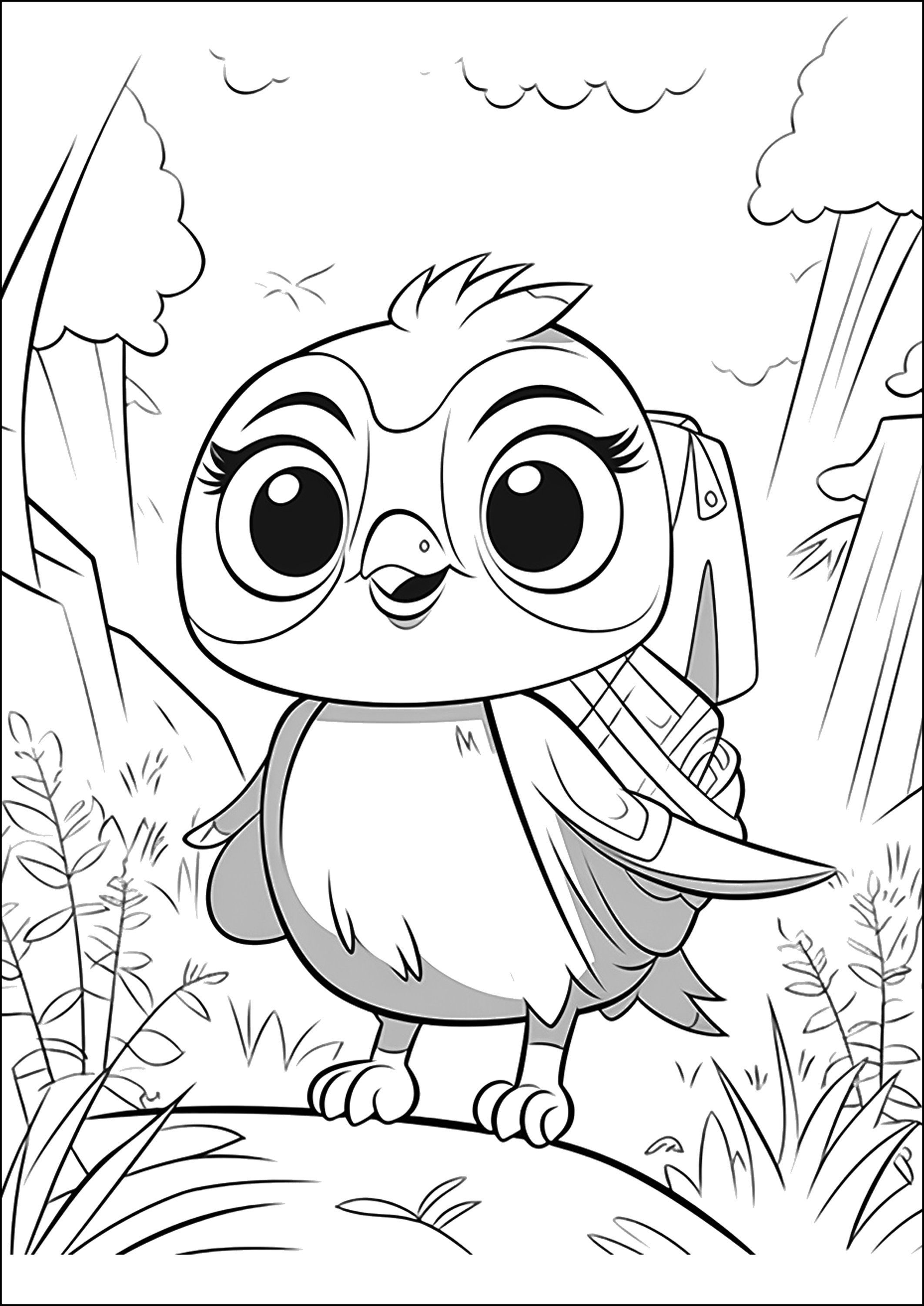 169 Coloring Pages - Cute Bird. Colouring Book PDF - Etsy