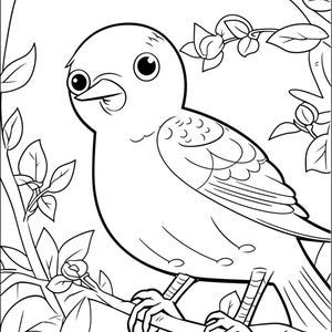 169 Coloring Pages - Cute Bird. Colouring Book PDF - Etsy