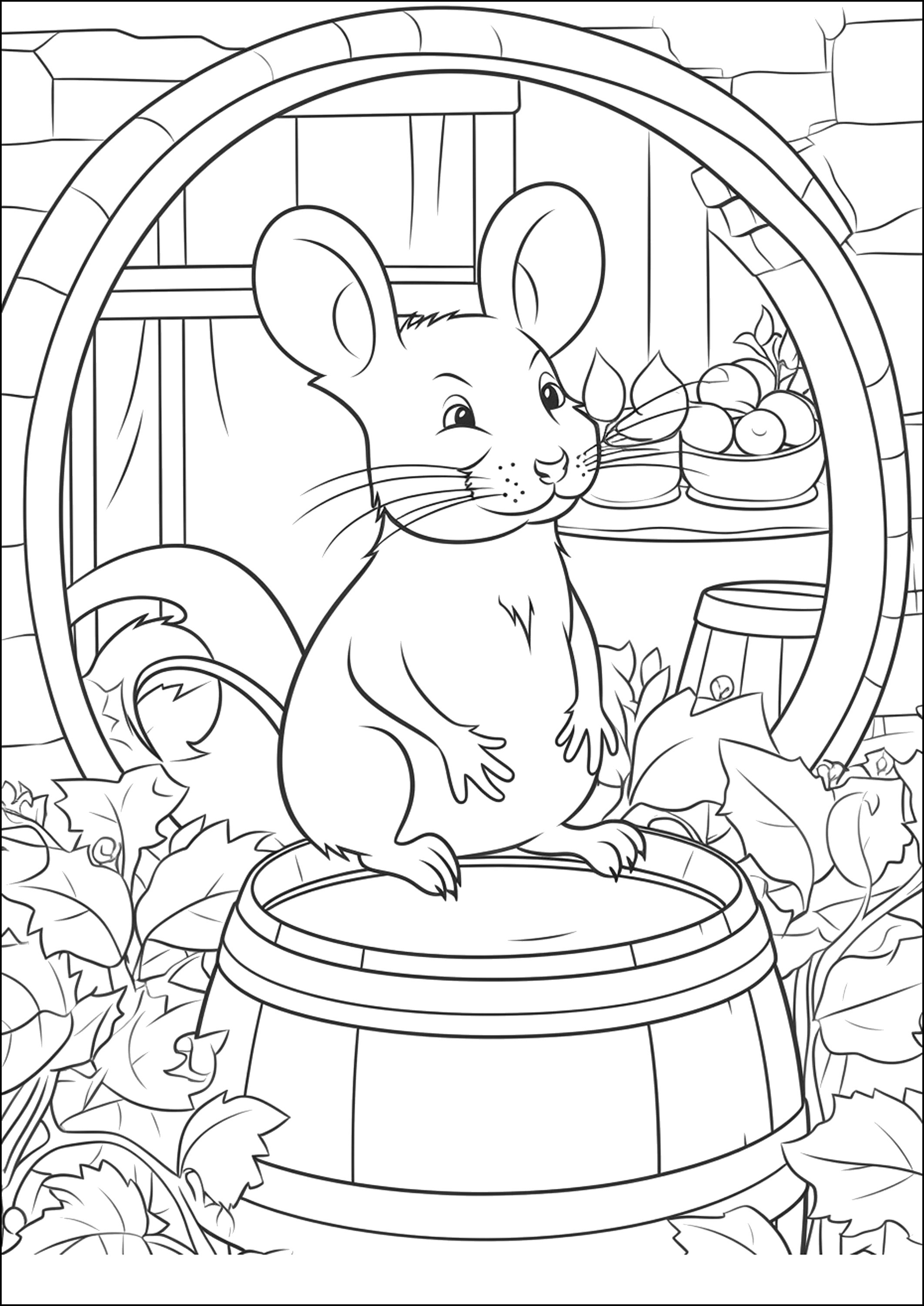 144 Coloring Pages - Cute Rat . Colouring Book PDF - Etsy