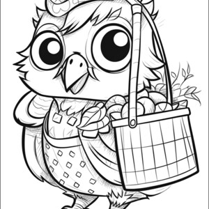 169 Coloring Pages - Cute Bird. Colouring Book PDF - Etsy
