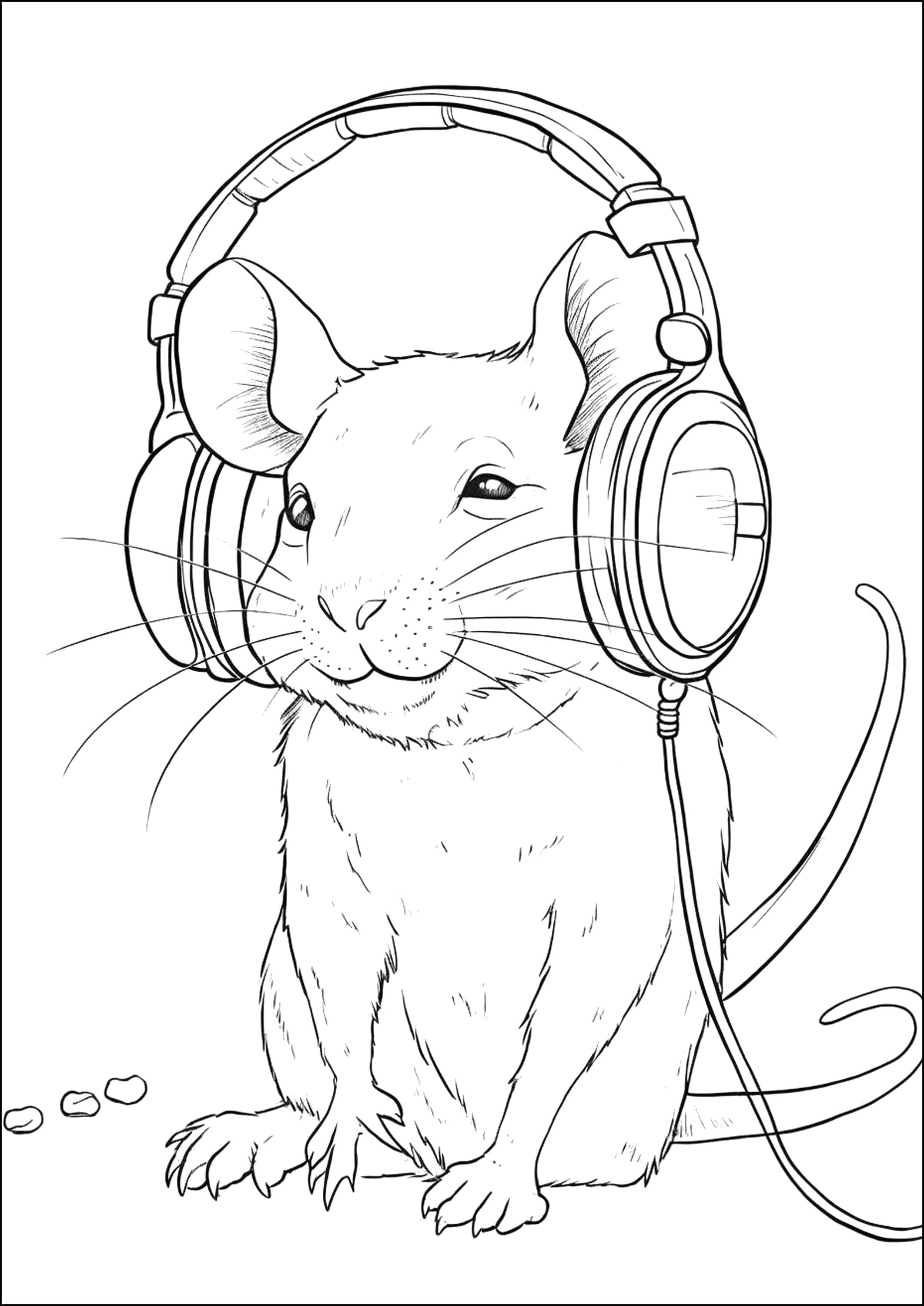 144 Coloring Pages - Cute Rat . Colouring Book PDF - Etsy