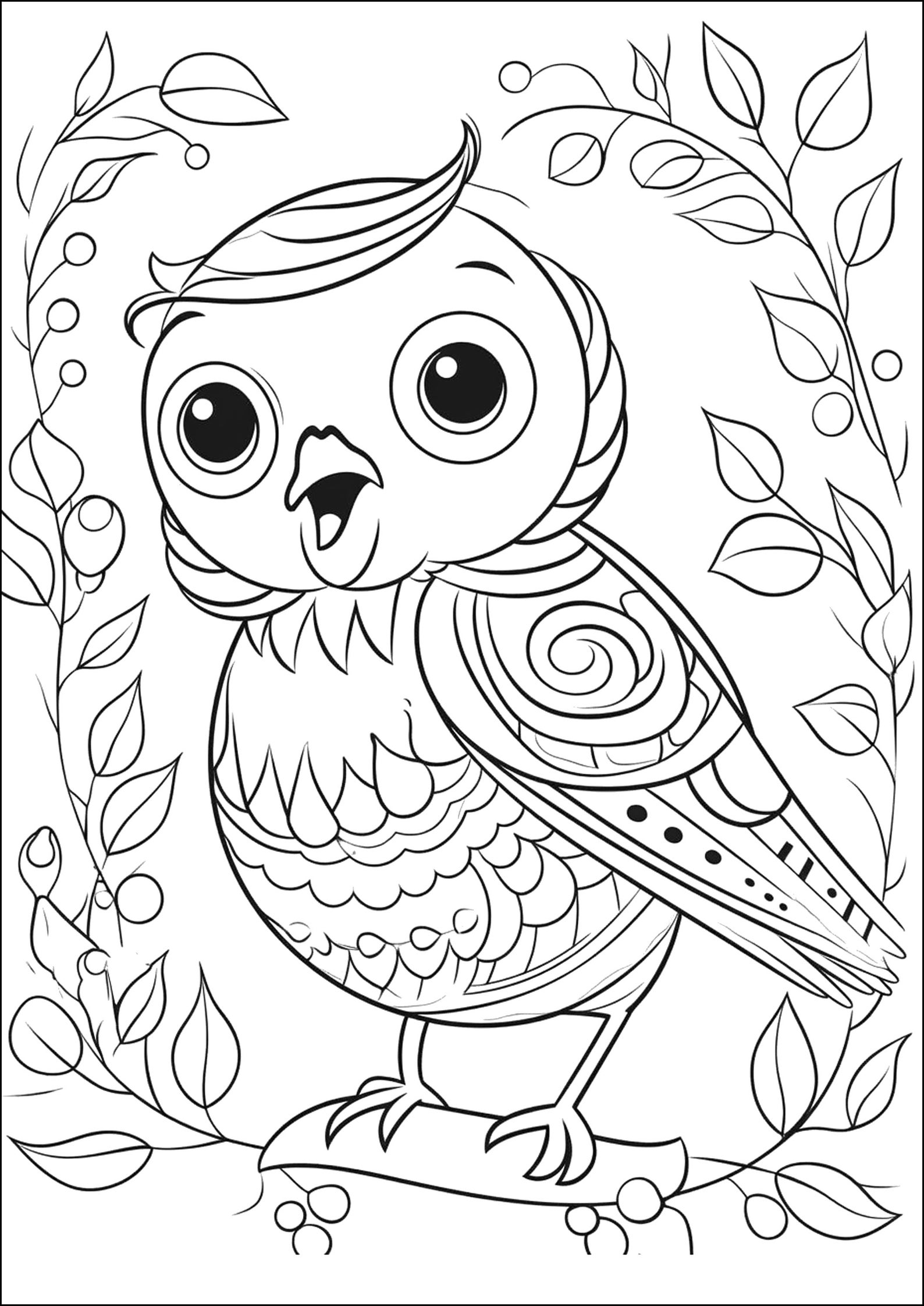 169 Coloring Pages - Cute Bird. Colouring Book PDF - Etsy