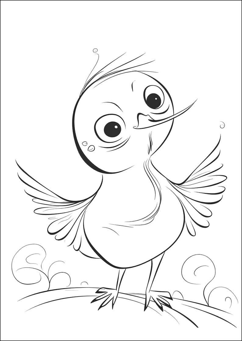 169 Coloring Pages - Cute Bird. Colouring Book PDF - Etsy