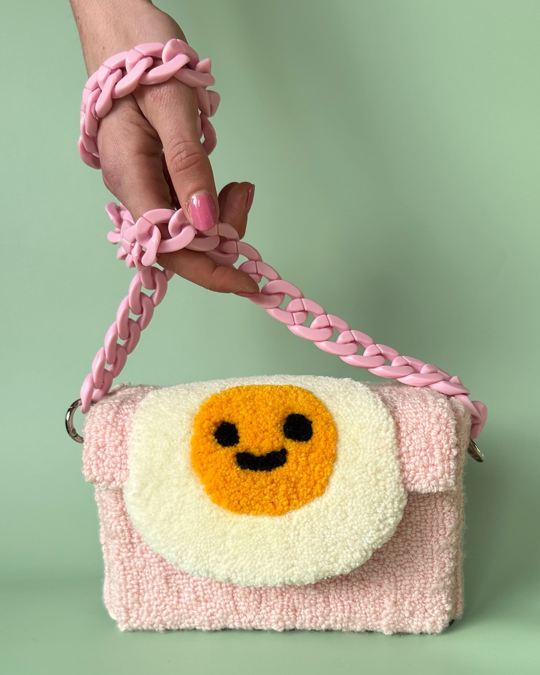 Sunny Side Mini Blush Tufted Handbag | Handcrafted Handbag | Pink ...