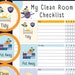 Cleaning Checklist Boy Room | Superhero Design | Family Chore Chart for ...