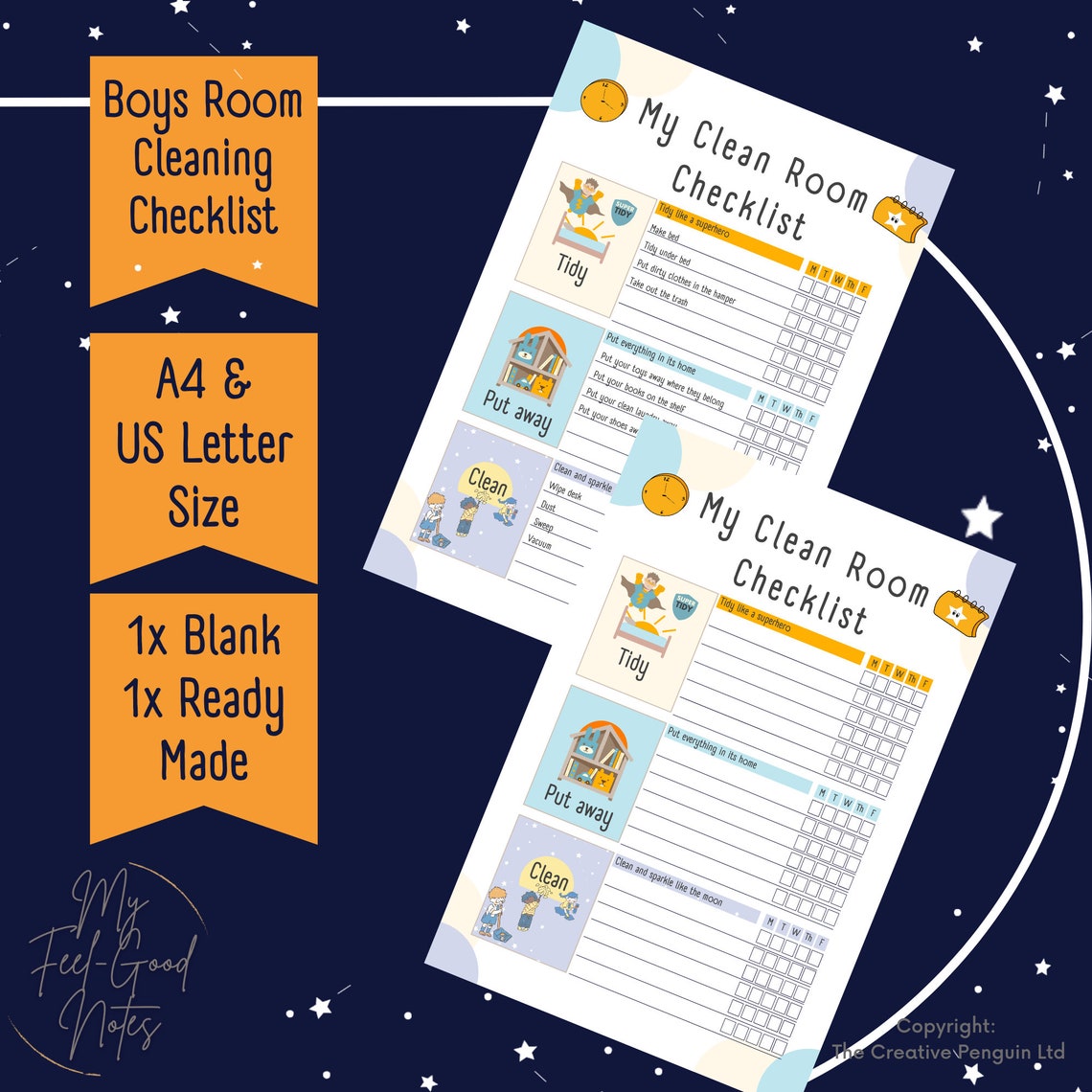 Cleaning Checklist Boy Room | Family Chore Chart for Kids Pictures ...