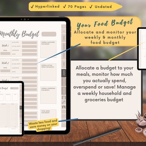 Digital Meal Planner and Recipe Book, Meal Prep, Goodnotes Food Journal ...