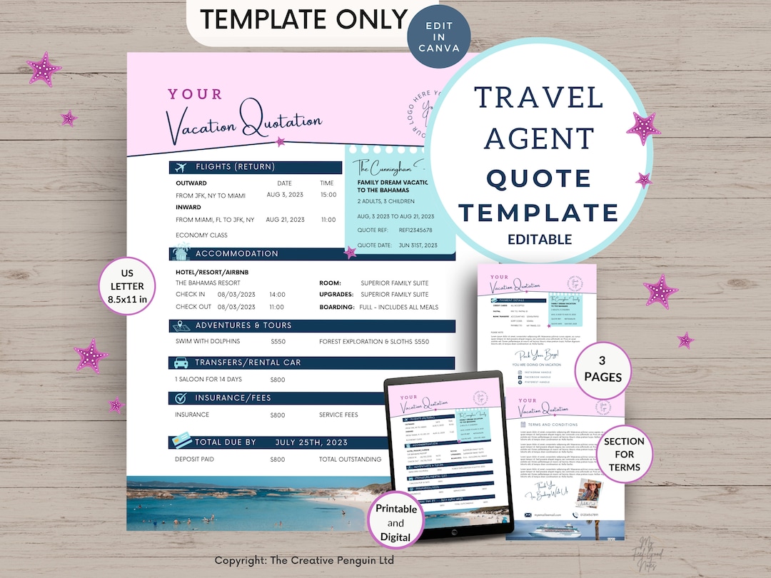 Travel Agency Quote Template, Agent Inquiry Email Templates, Travel ...