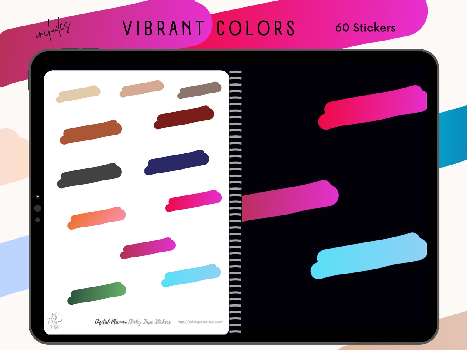 Digital Stickers Note Taking Goodnotes | Sticky Notes Planner Stickers ...