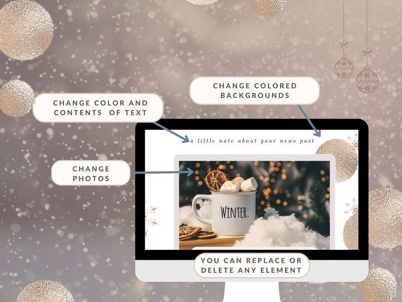 Christmas Social Media Posts for Business, Holiday Stories Editable ...