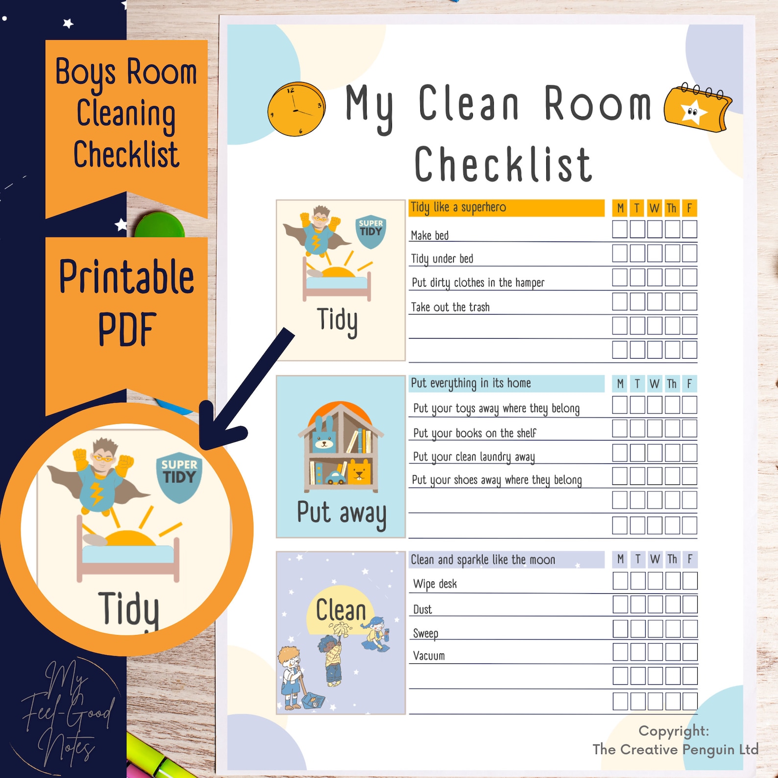 Cleaning Checklist Boy Room Family Chore Chart for Kids Pictures Pdf ...